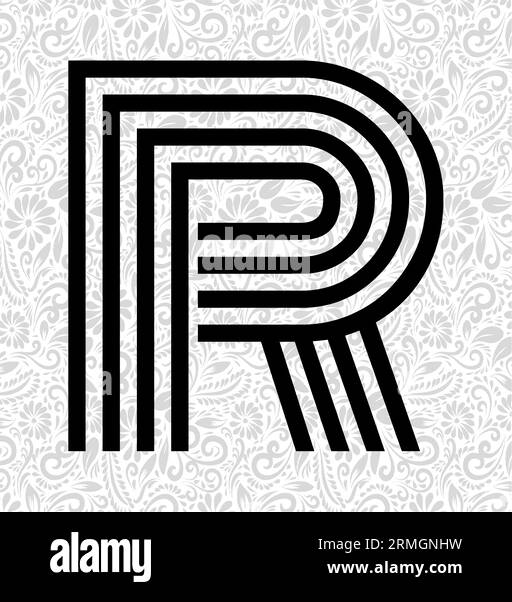 Alphabet Letter R, Alphabet Letter Design, Alphabet Letter illustration ...