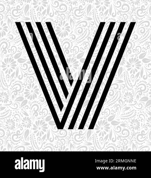 Alphabet Letter V, Alphabet Letter Design, Alphabet Letter illustration ...