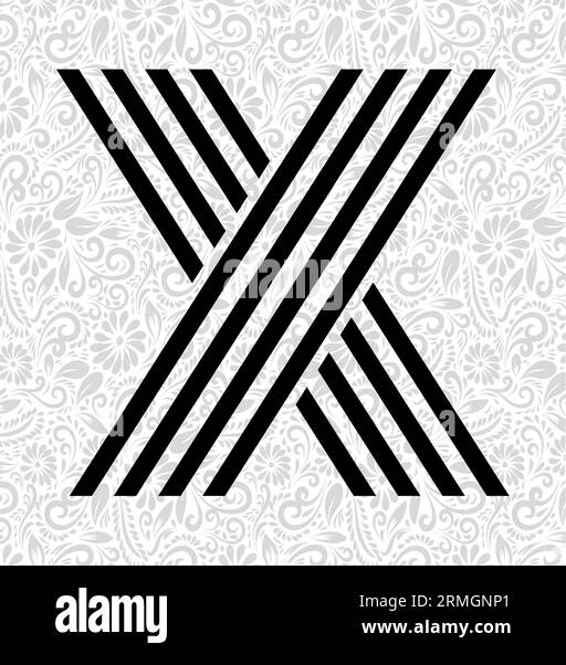 Alphabet Letter X, Alphabet Letter Design, Alphabet Letter illustration ...