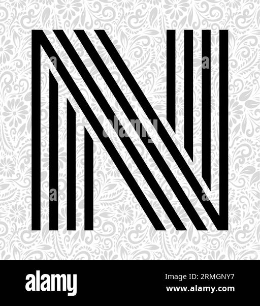 Alphabet Letter N, Alphabet Letter Design, Alphabet Letter illustration ...