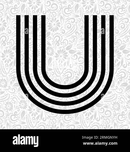Alphabet Letter U, Alphabet Letter Design, Alphabet Letter illustration ...