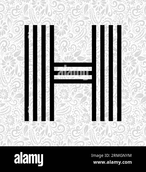 Alphabet Letter H, Alphabet Letter Design, Alphabet Letter illustration ...