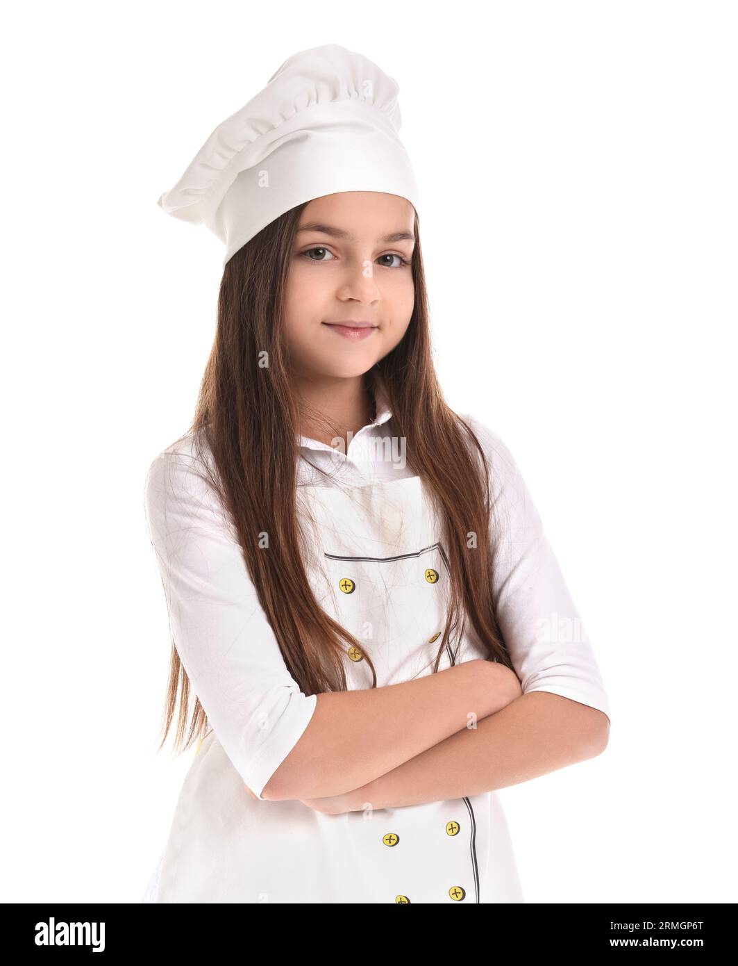 Little baker on white background Stock Photo - Alamy