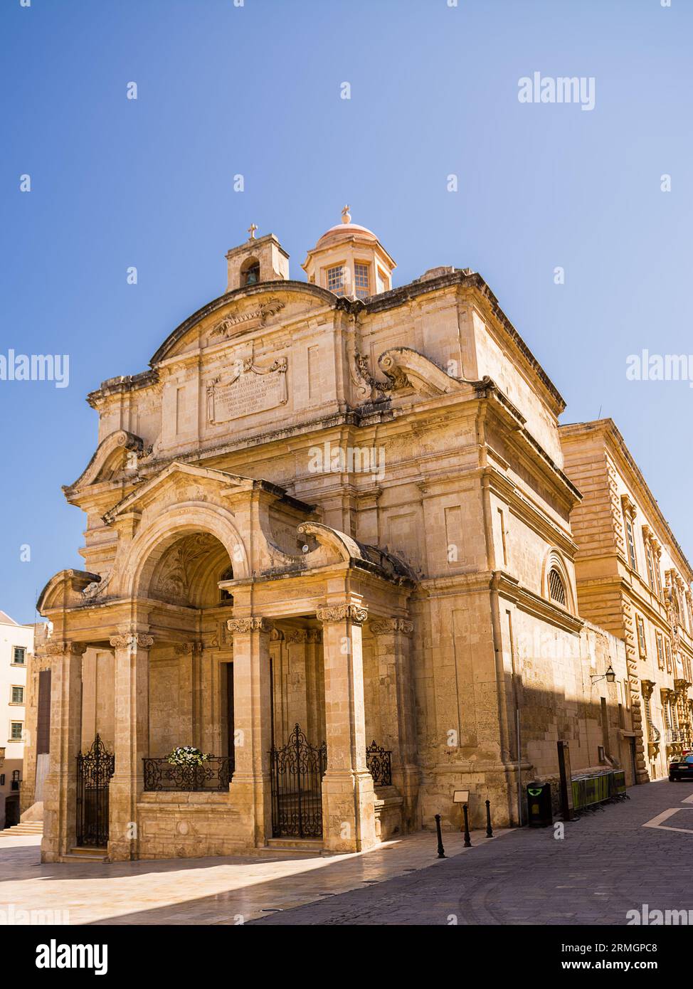 Church of St. Catherine of Alexandria in the center of Malta's capital ...