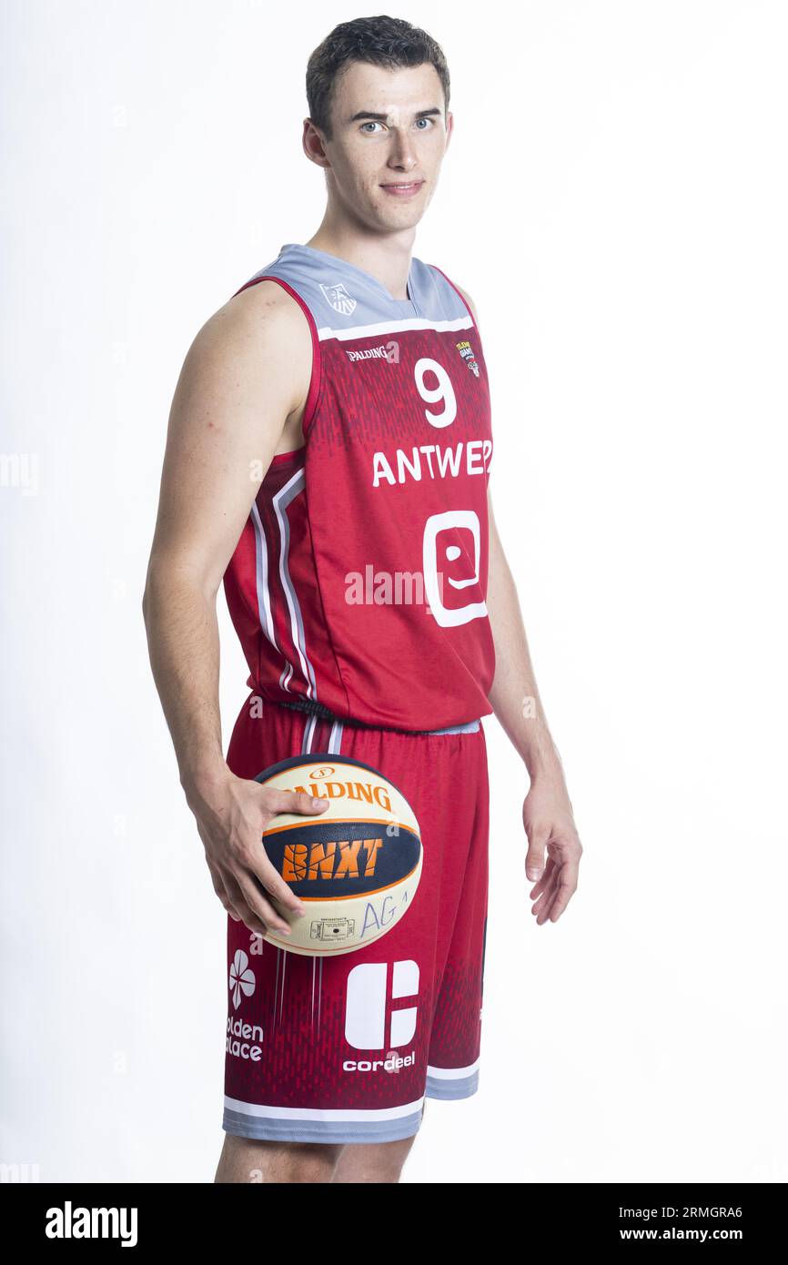 Antwerp, Belgium. 28th Aug, 2023. Antwerp's Vince Van Cleemput poses at ...