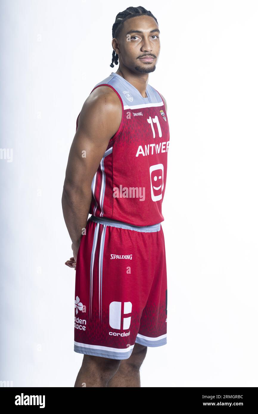 Antwerp, Belgium. 28th Aug, 2023. Antwerp's Justice Sueing poses at a ...