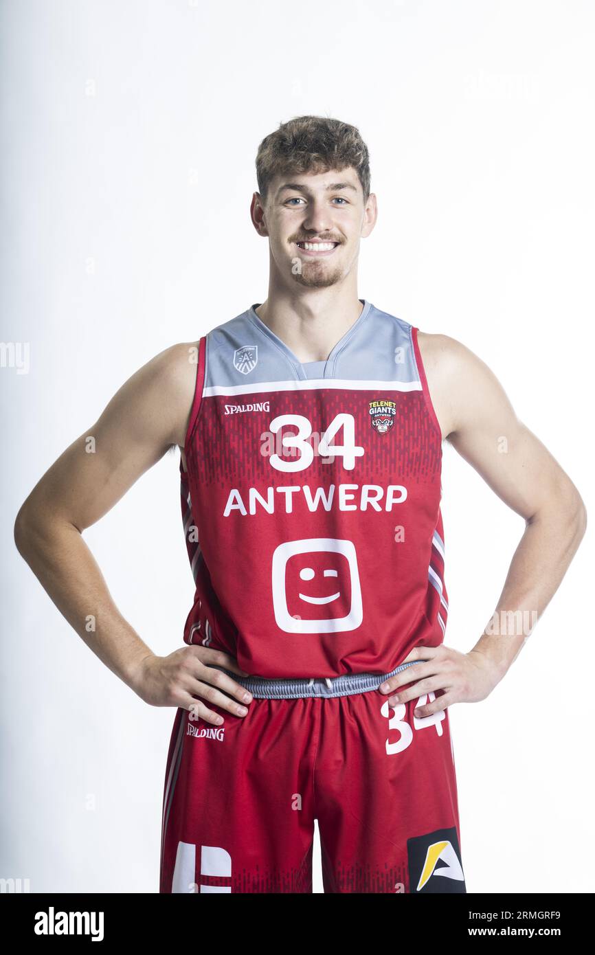 Antwerp, Belgium. 28th Aug, 2023. Antwerp's Jackson Rocky Kreuser poses ...