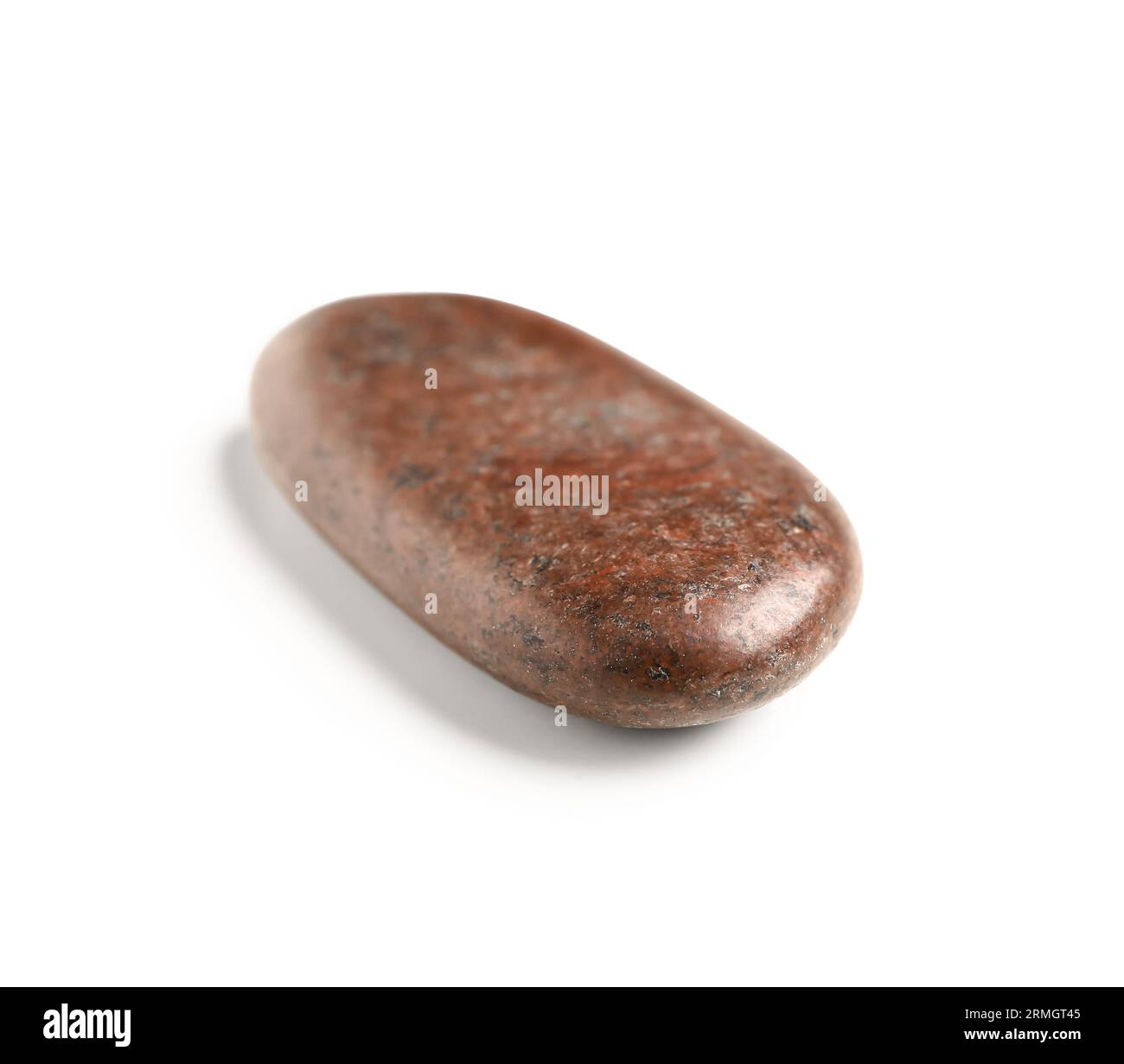 Brown pebble stone on white background Stock Photo - Alamy