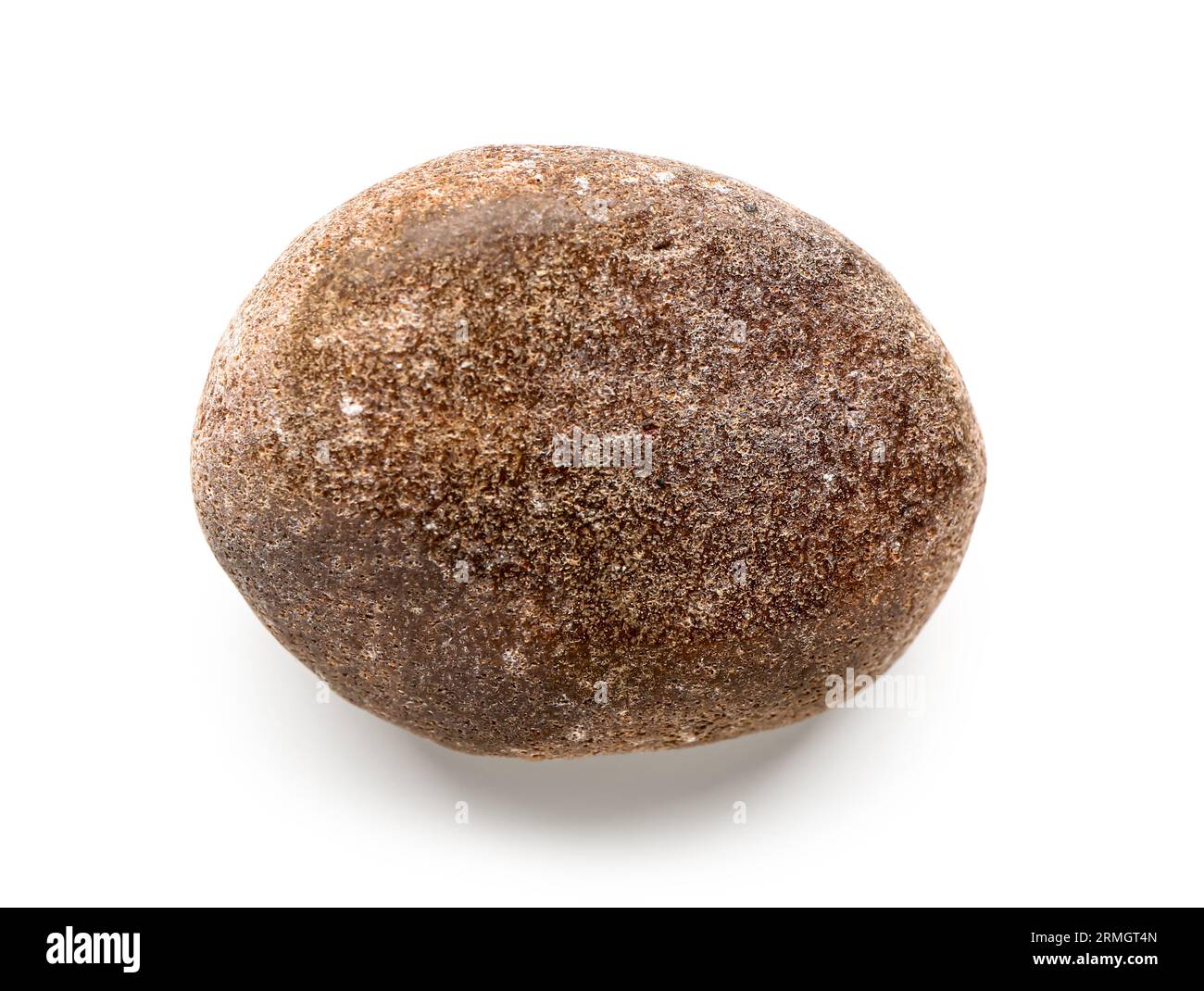 Brown pebble stone on white background Stock Photo - Alamy