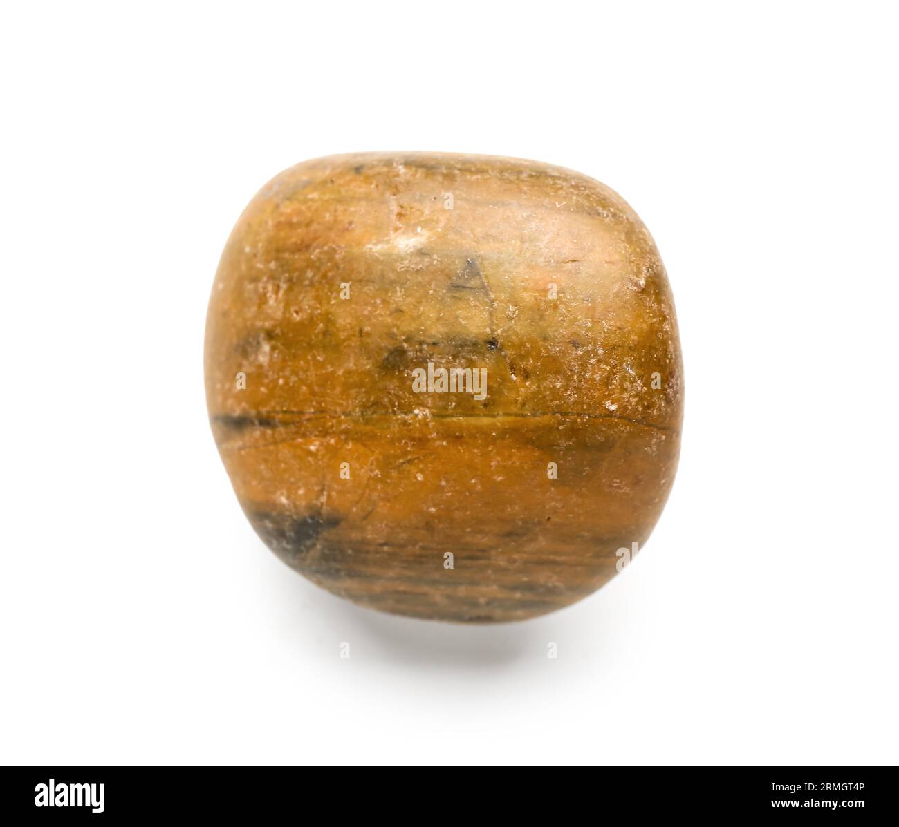 Brown pebble stone on white background Stock Photo - Alamy