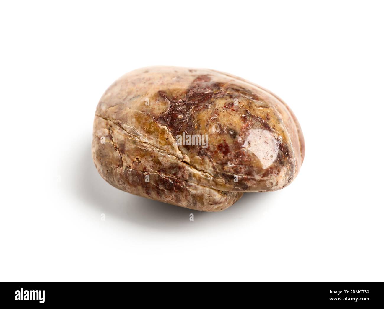 Brown pebble stone on white background Stock Photo - Alamy