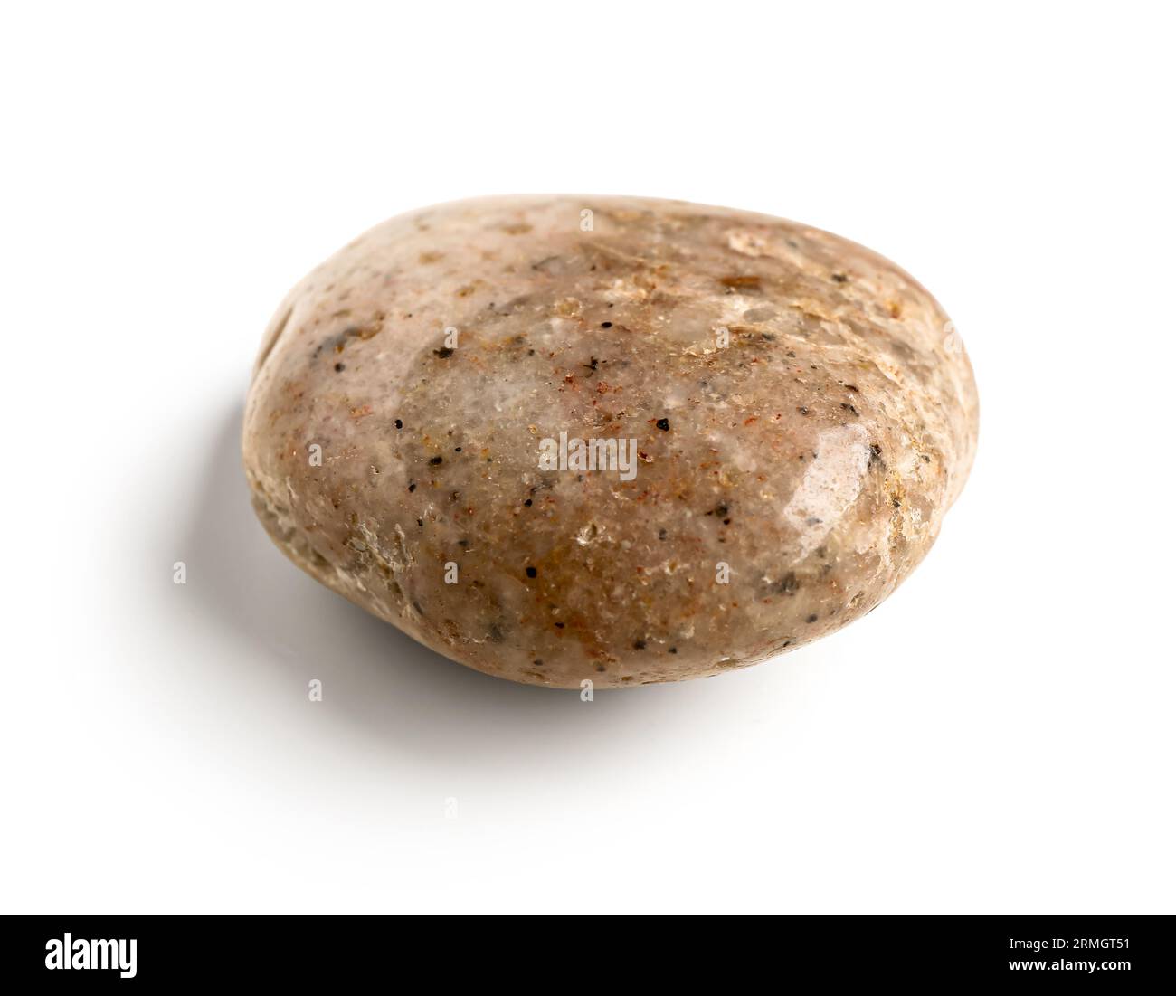 Brown pebble stone on white background Stock Photo - Alamy