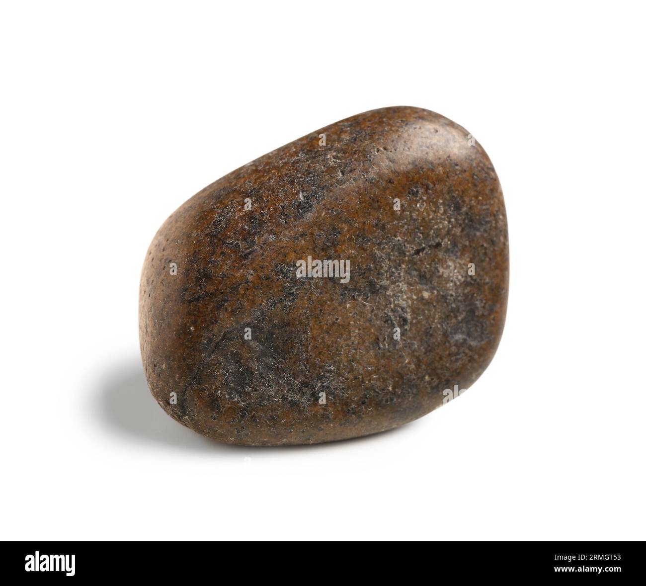Brown pebble stone on white background Stock Photo - Alamy