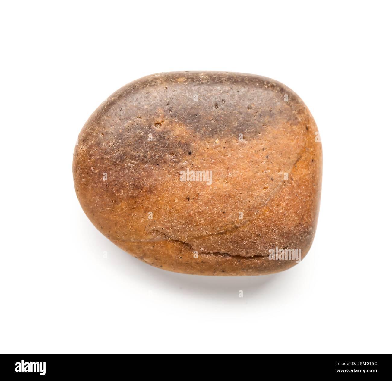 Brown pebble stone on white background Stock Photo - Alamy