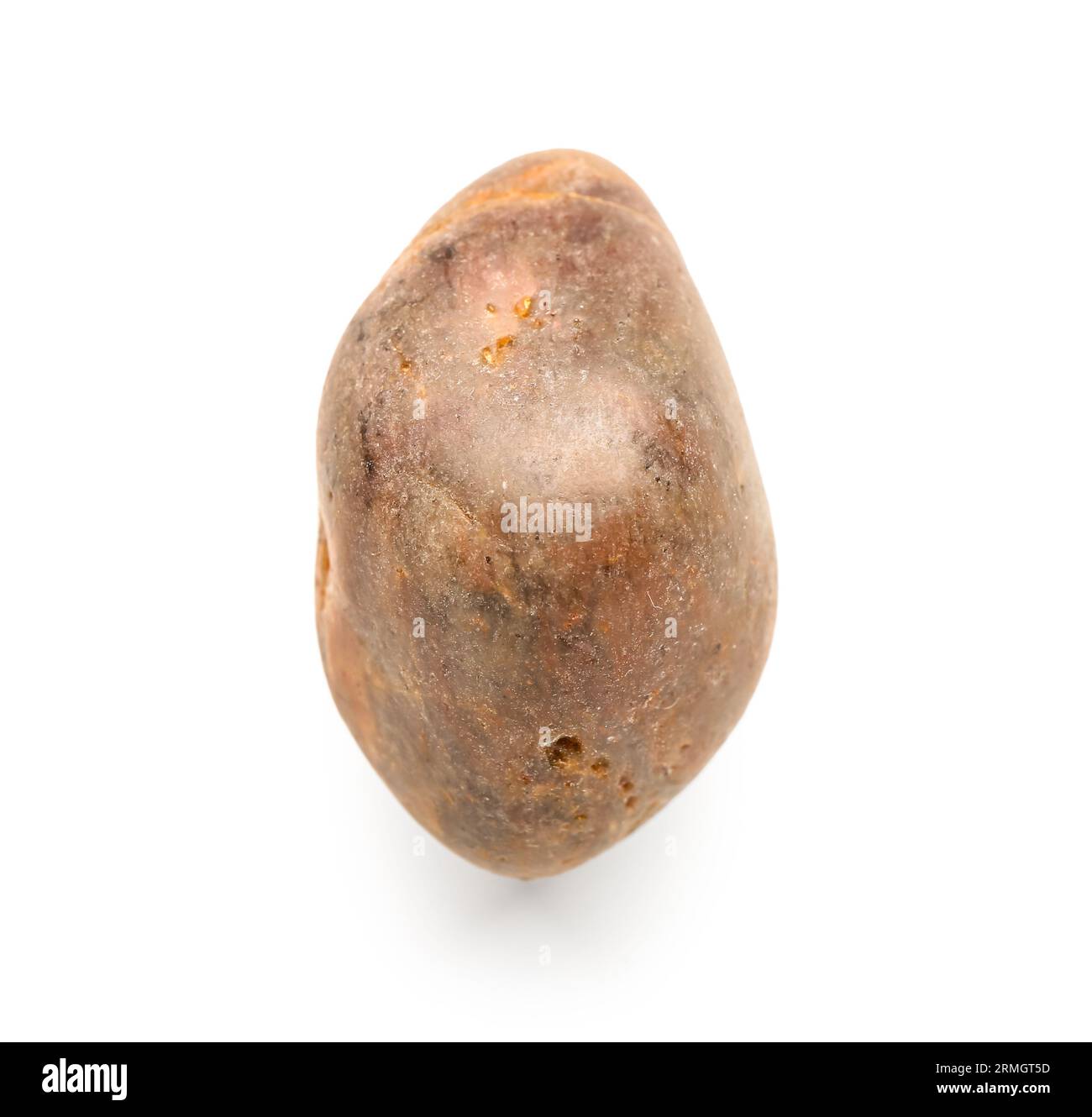 Brown pebble stone on white background Stock Photo - Alamy