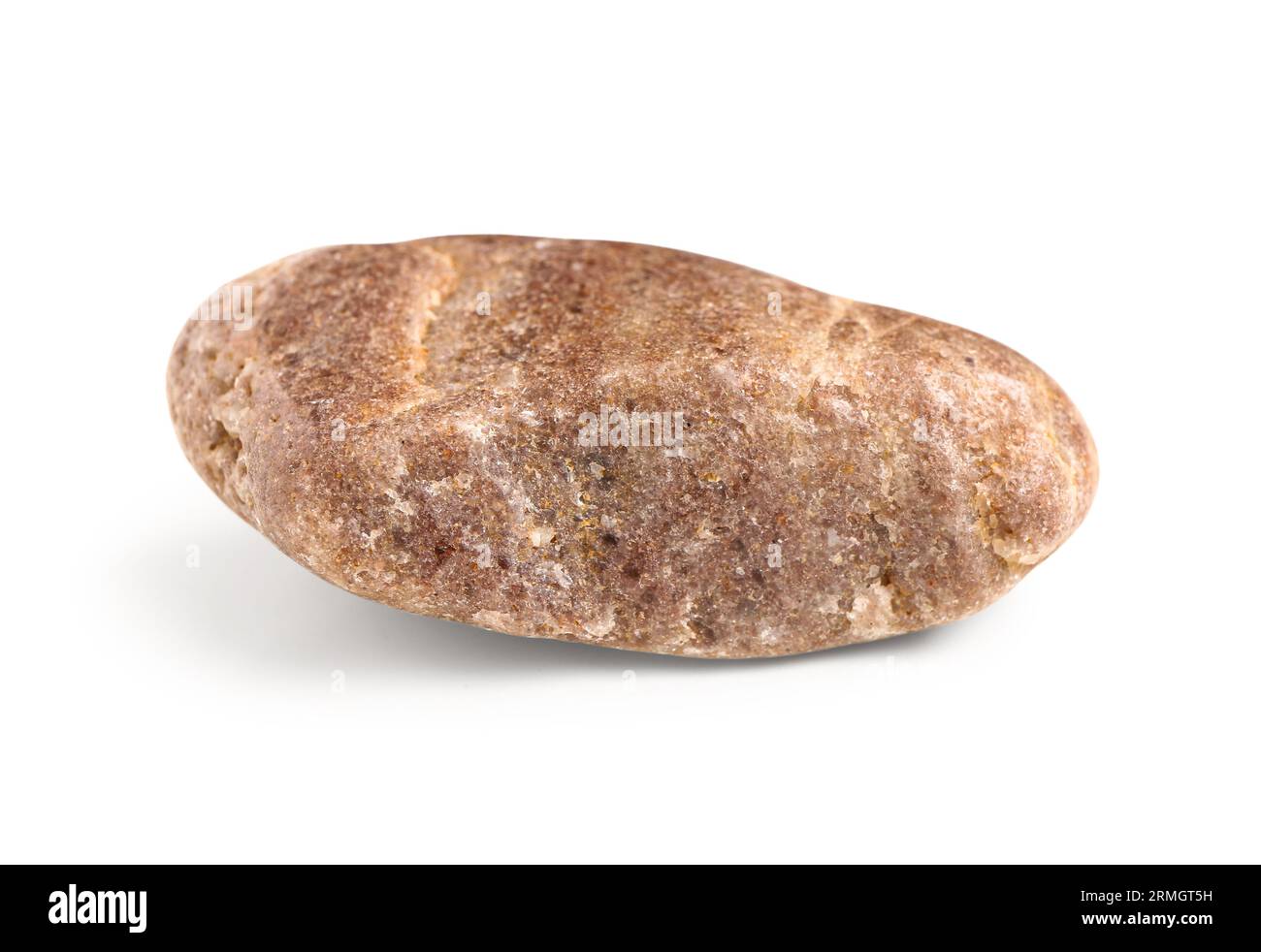 Brown pebble stone on white background Stock Photo - Alamy