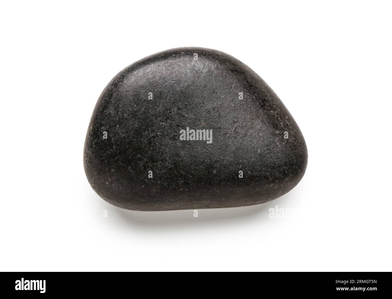 Black pebble stone on white background Stock Photo - Alamy