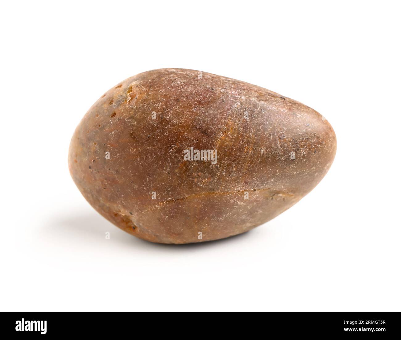 Brown pebble stone on white background Stock Photo - Alamy
