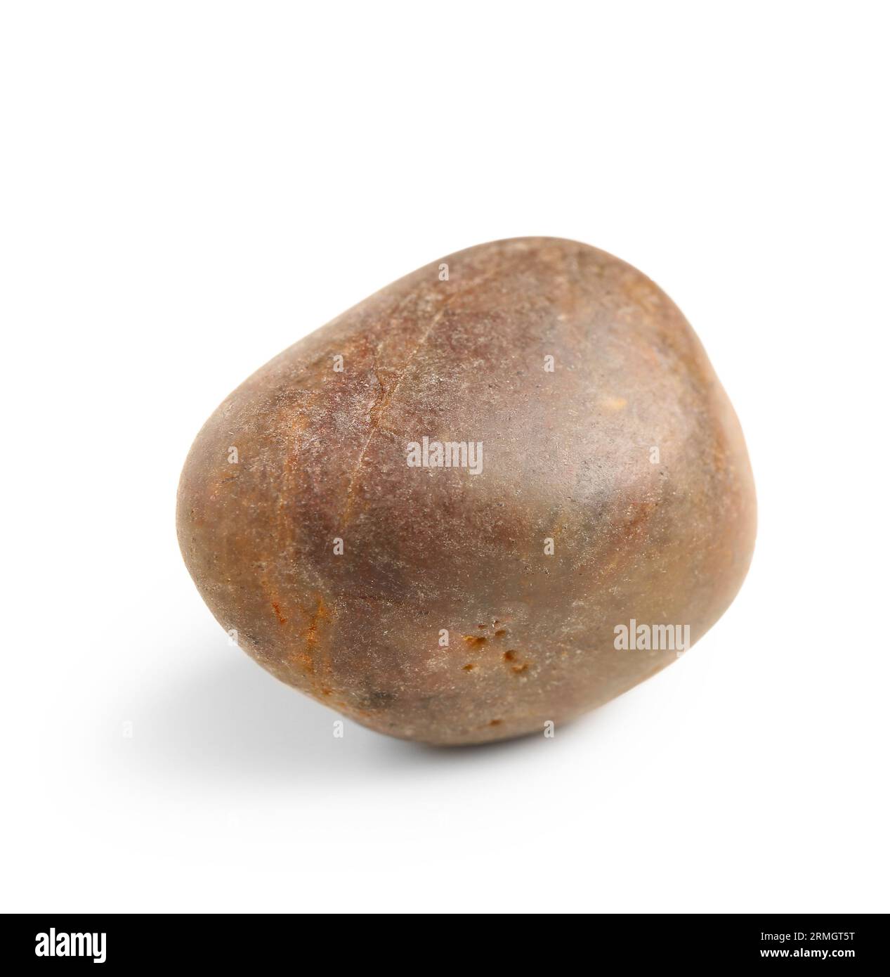 Brown pebble stone on white background Stock Photo - Alamy