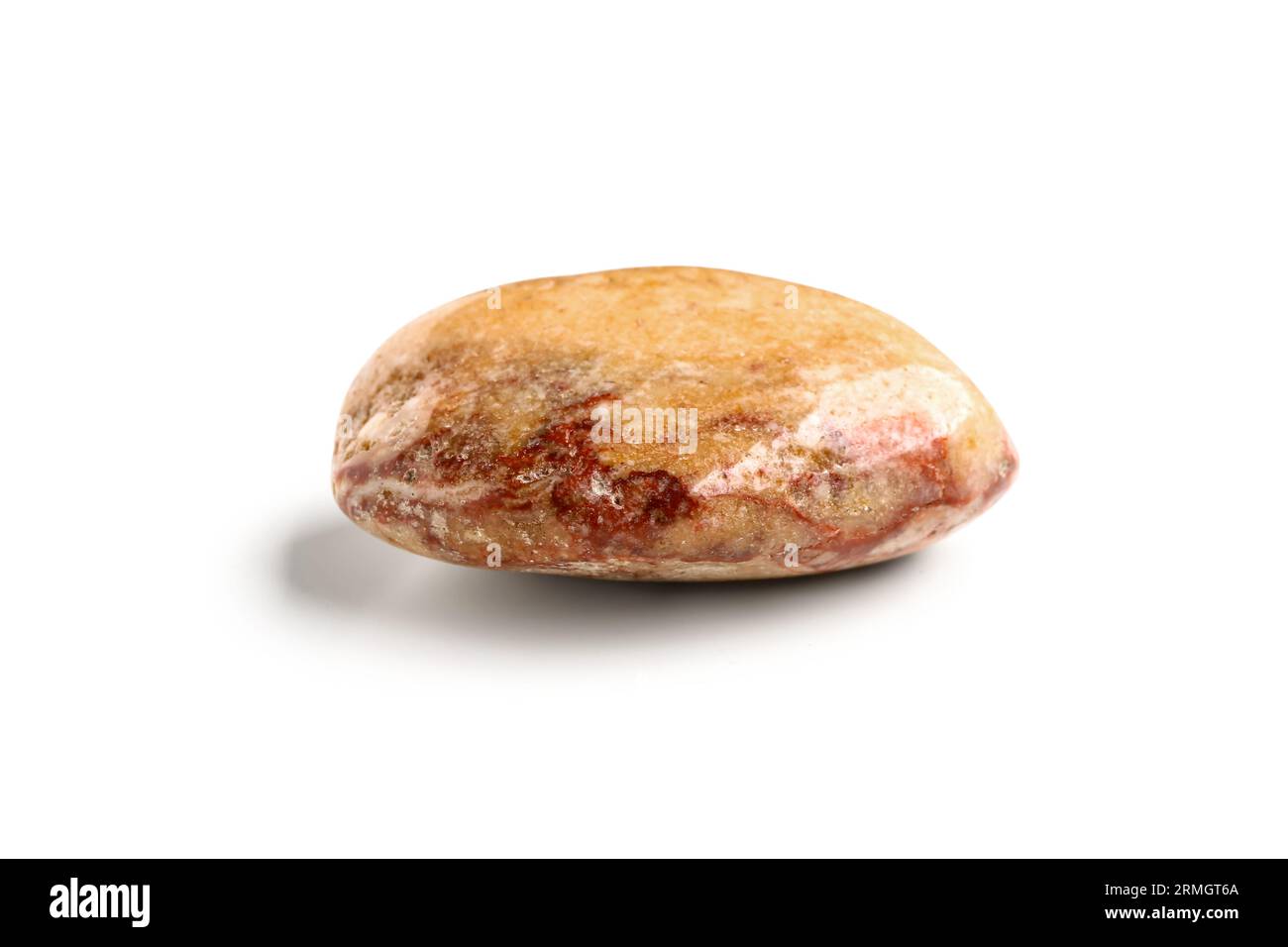 Brown pebble stone on white background Stock Photo - Alamy