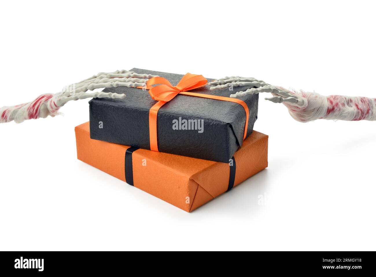 Halloween gift hands skeleton Cut Out Stock Images & Pictures - Alamy