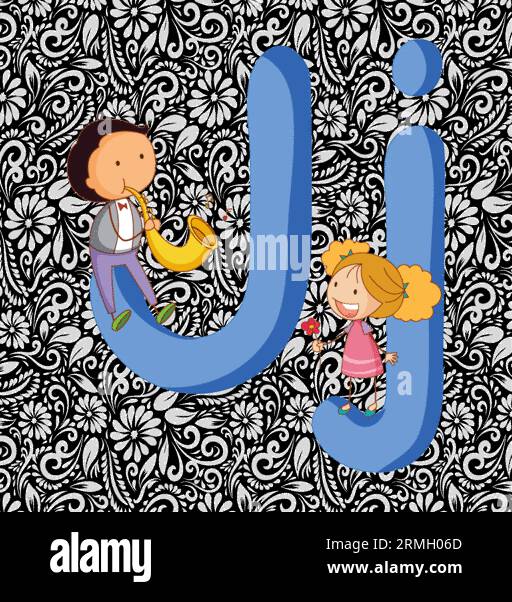 Alphabet Letter J, Alphabet Letter Design, Alphabet Letter illustration, Latter Art, lettering ...