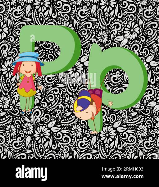 Alphabet Letter P, Alphabet Letter Design, Alphabet Letter illustration ...