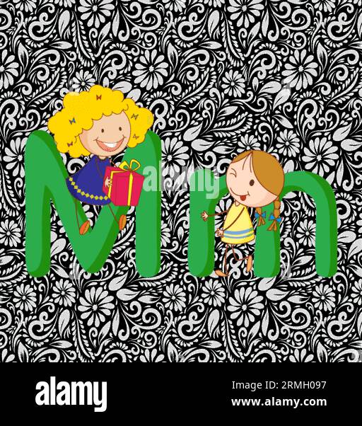 Alphabet Letter M, Alphabet Letter Design, Alphabet Letter illustration ...