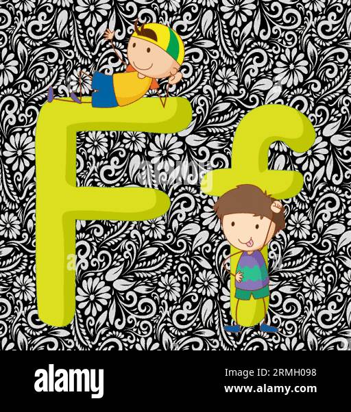 Alphabet Letter F, Alphabet Letter Design, Alphabet Letter illustration ...