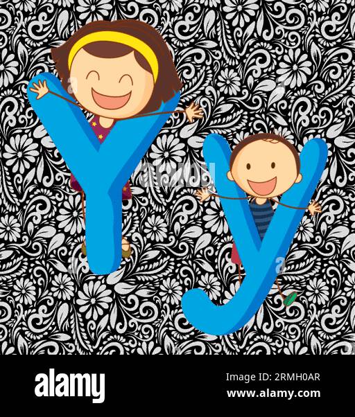 Alphabet Letter Y, Alphabet Letter Design, Alphabet Letter illustration ...