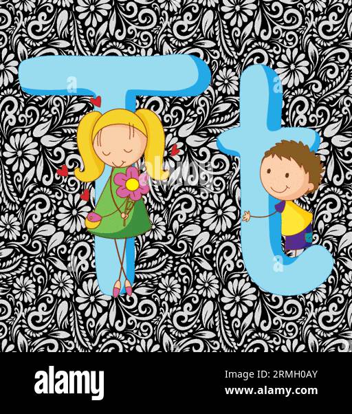 Alphabet Letter T, Alphabet Letter Design, Alphabet Letter illustration ...