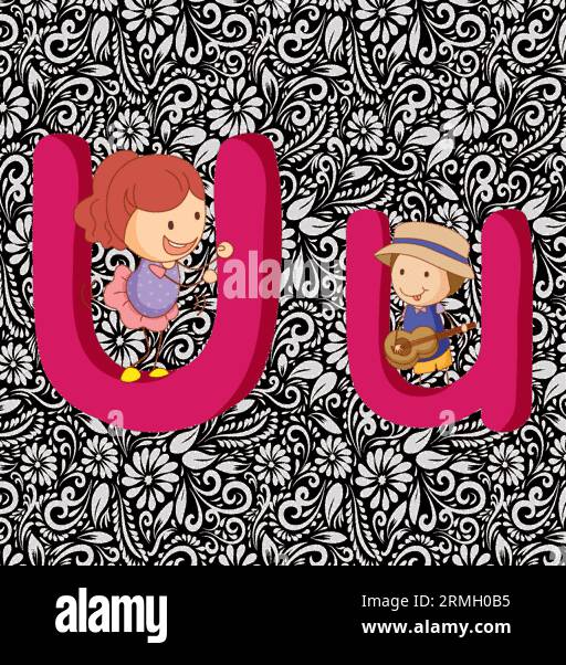 Alphabet Letter U, Alphabet Letter Design, Alphabet Letter illustration ...