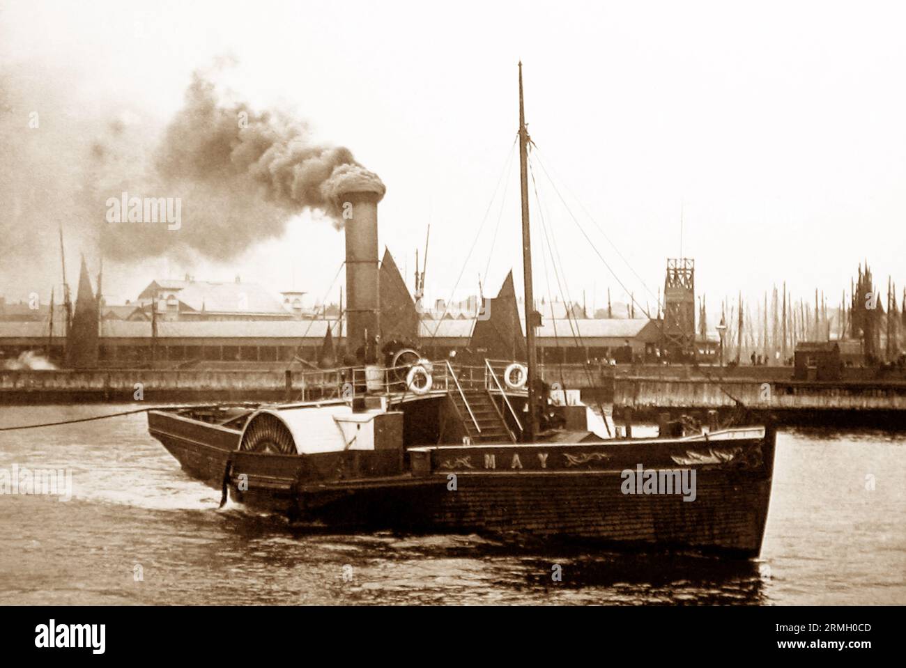 Tugboat May, Lowestoft, Victorian period Stock Photo - Alamy