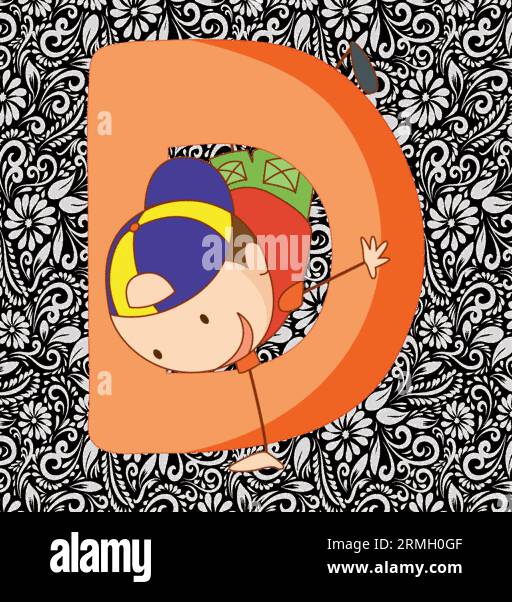 Alphabet Letter D, Alphabet Letter Design, Alphabet Letter illustration ...