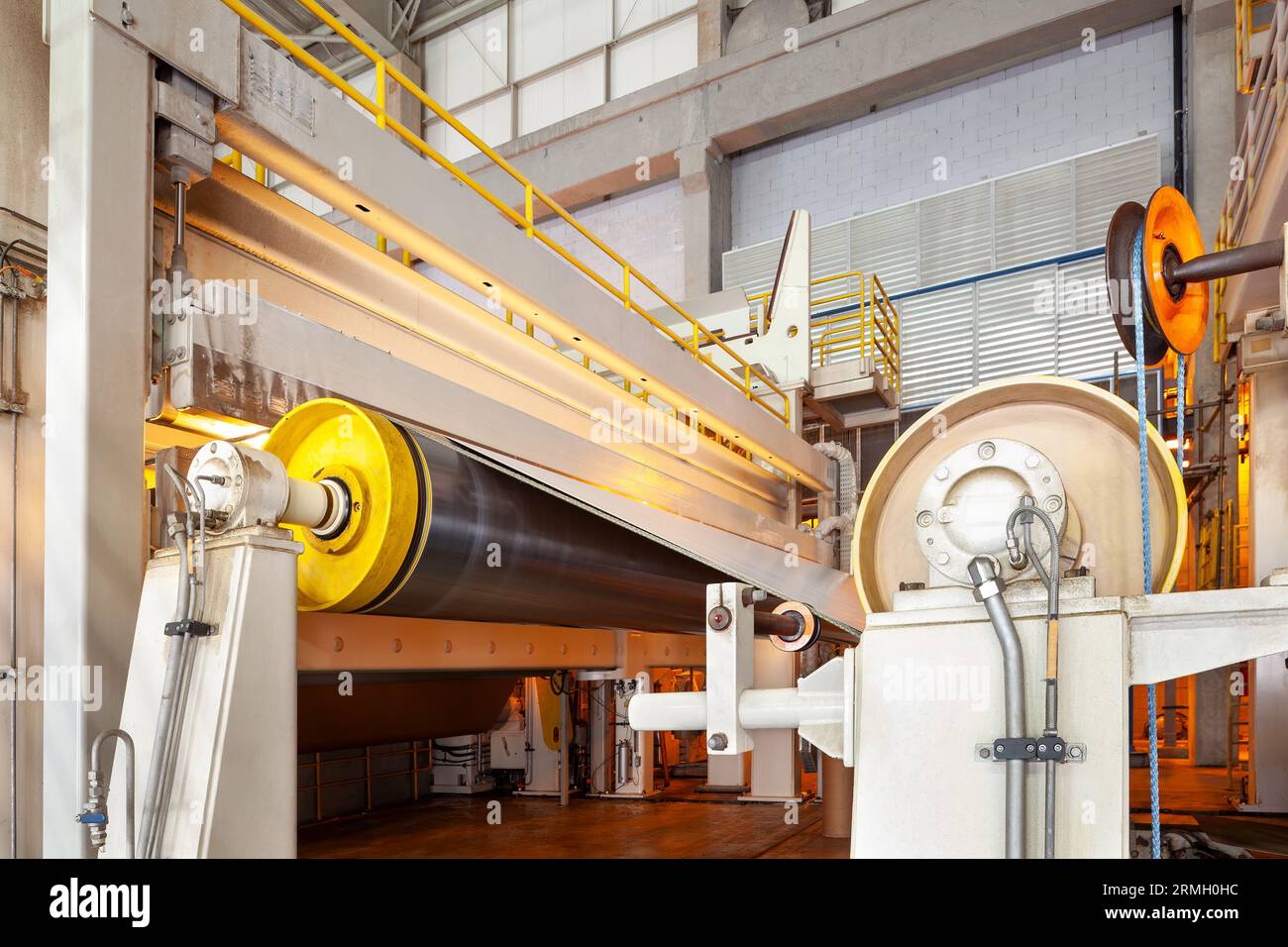 The machinery in a paper mill plant Stock Photo - Alamy