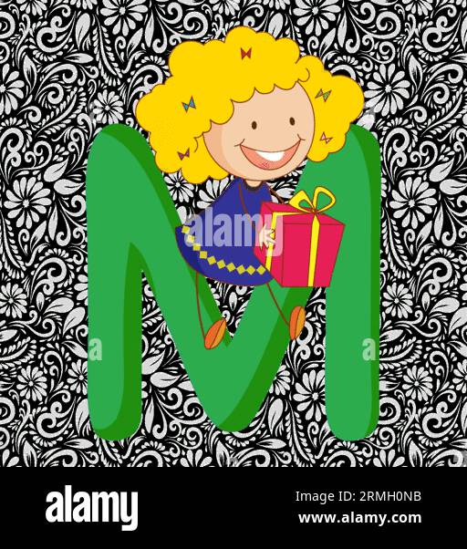 Alphabet Letter M, Alphabet Letter Design, Alphabet Letter illustration ...