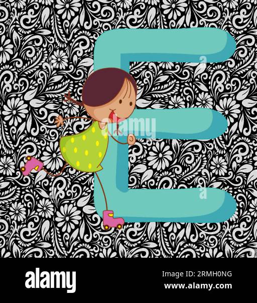 Alphabet Letter E, Alphabet Letter Design, Alphabet Letter illustration ...