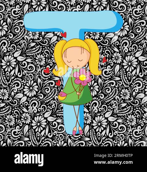 Alphabet Letter T, Alphabet Letter Design, Alphabet Letter illustration ...