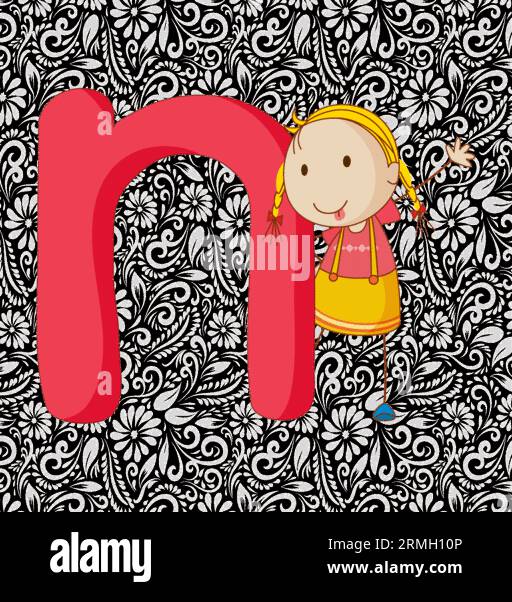 Alphabet Small Letter N , Alphabet Letter Design, Alphabet Letter ...