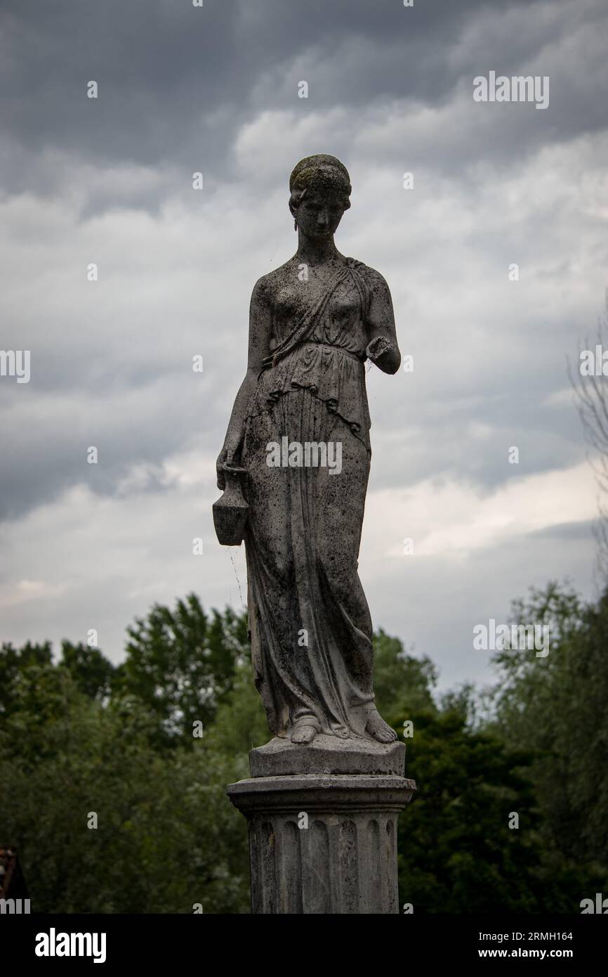 Statue in natural reserve Torbiere del Sebino Stock Photo - Alamy
