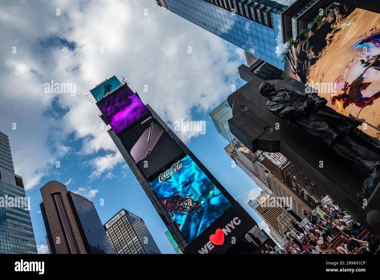 Times Square in NYC is a world-famous commercial and entertainment hub ...