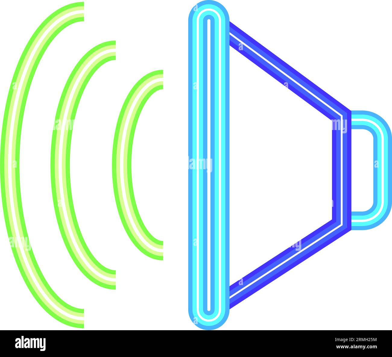 Neon Sound Waves Elements Colorful neon soundwave. Colorful visual neon ...
