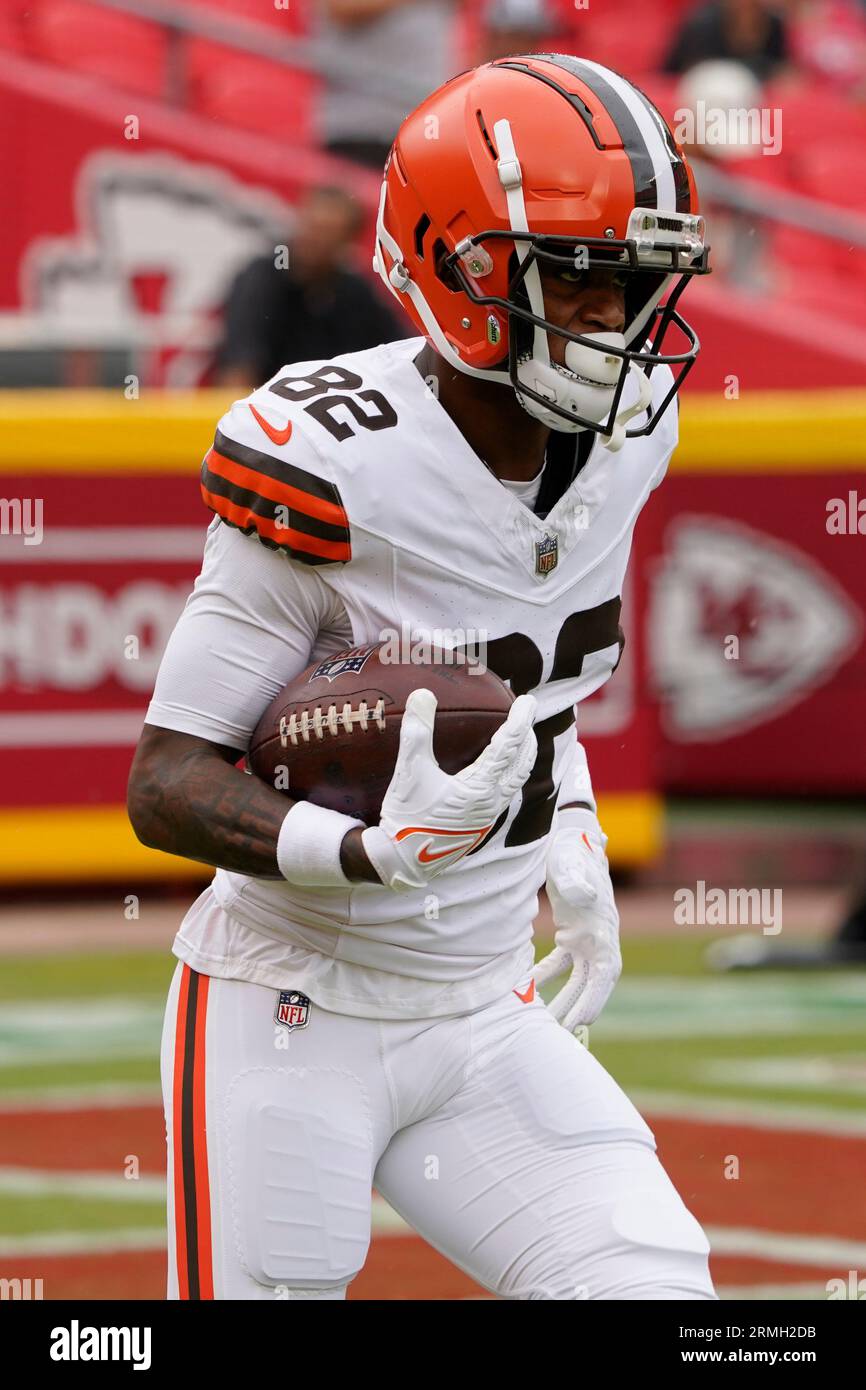 Cleveland Browns wide receiver Mike Harley Jr. (82) during an NFL ...
