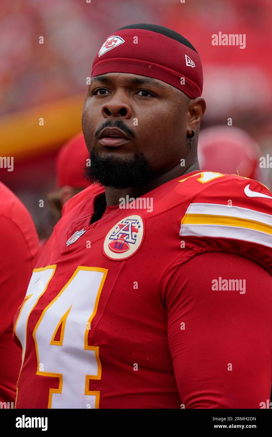 Kansas City Chiefs offensive tackle Jawaan Taylor (74) during an NFL ...