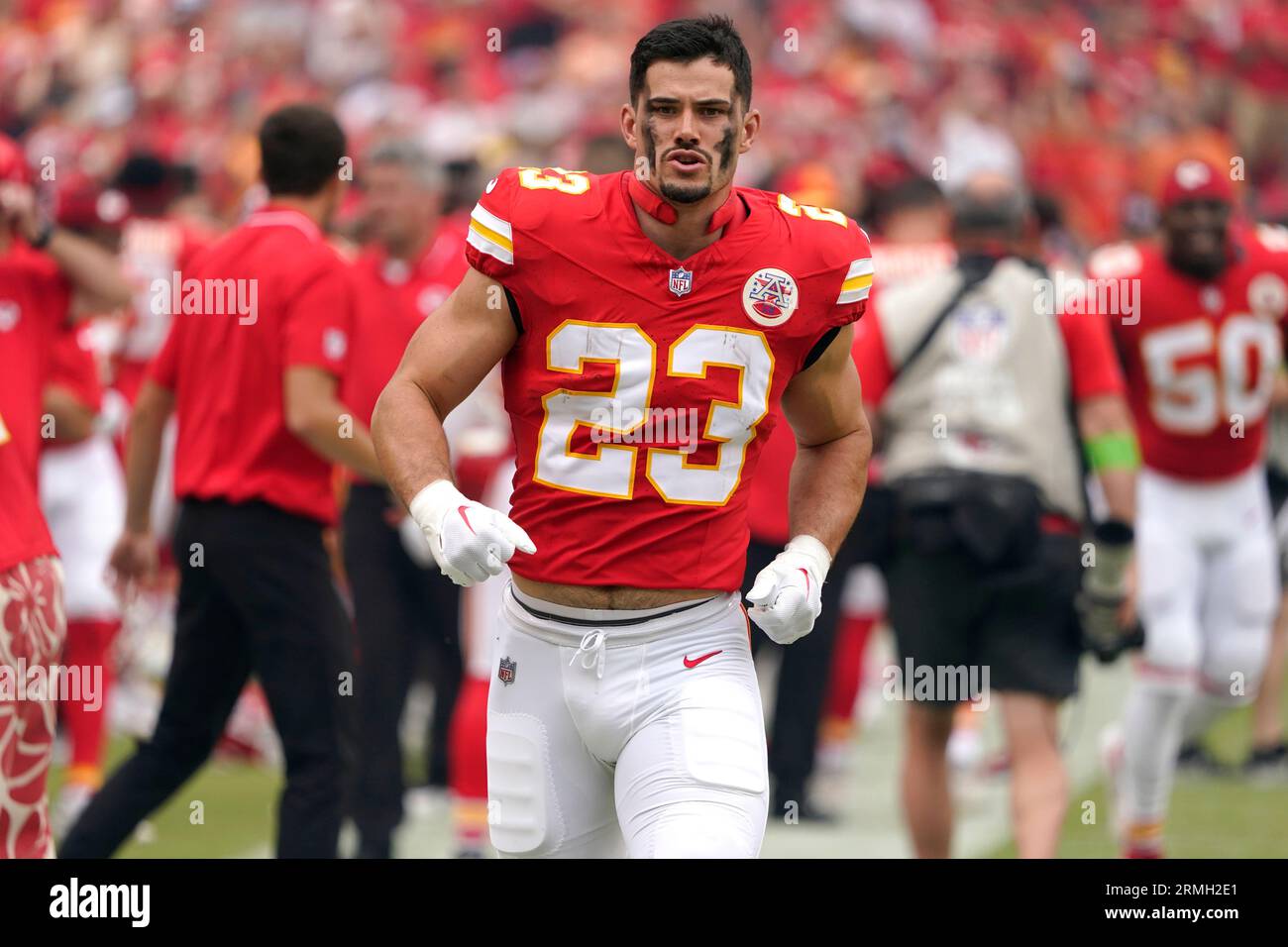 Kansas City Chiefs linebacker Drue Tranquill (23) during an NFL ...