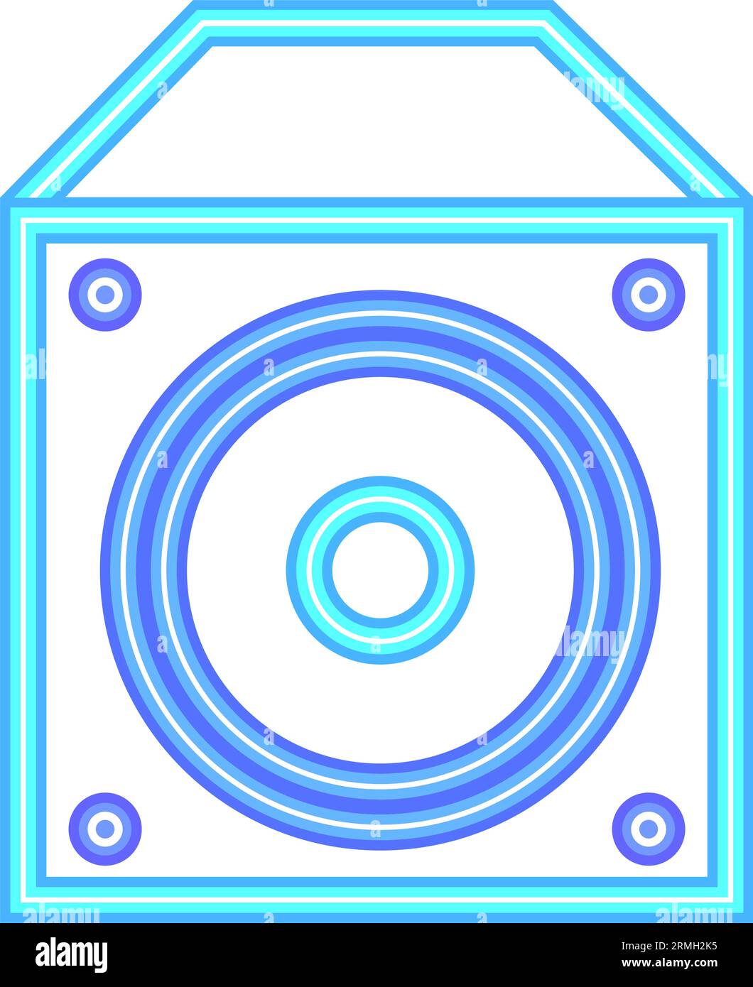 neon blue speaker Stock Vector Image & Art - Alamy