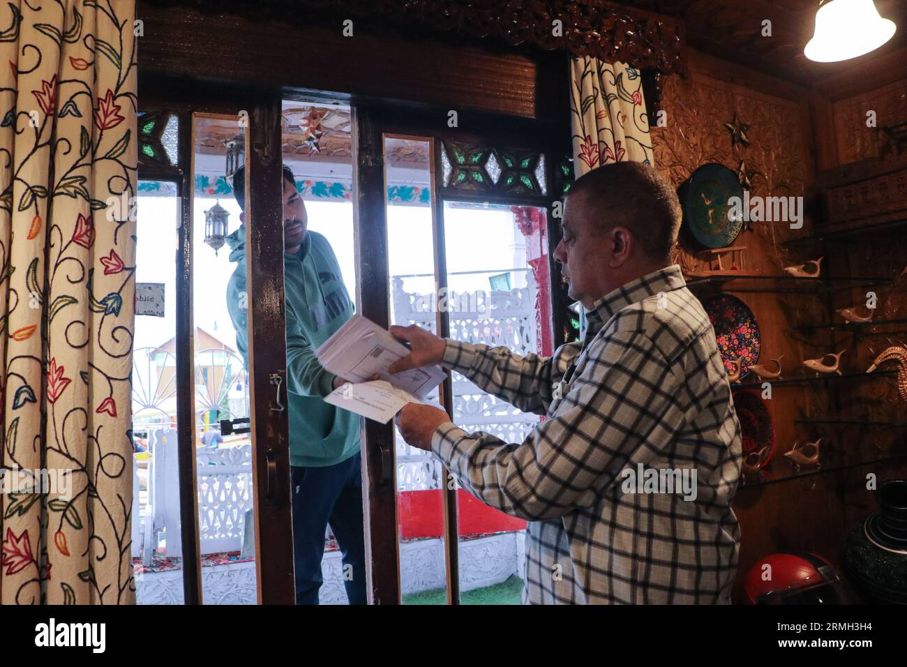 Srinagar, Kashmir, India. 29th Aug, 2023. A officials seen working ...