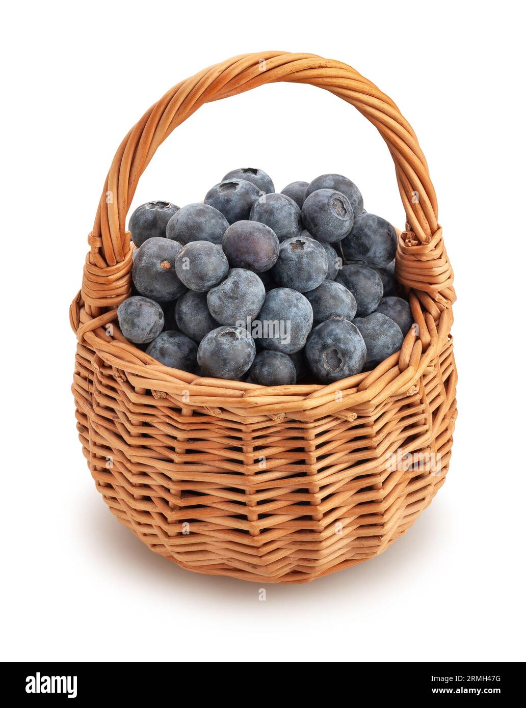 blueberries basket path isolated on white Stock Photo - Alamy