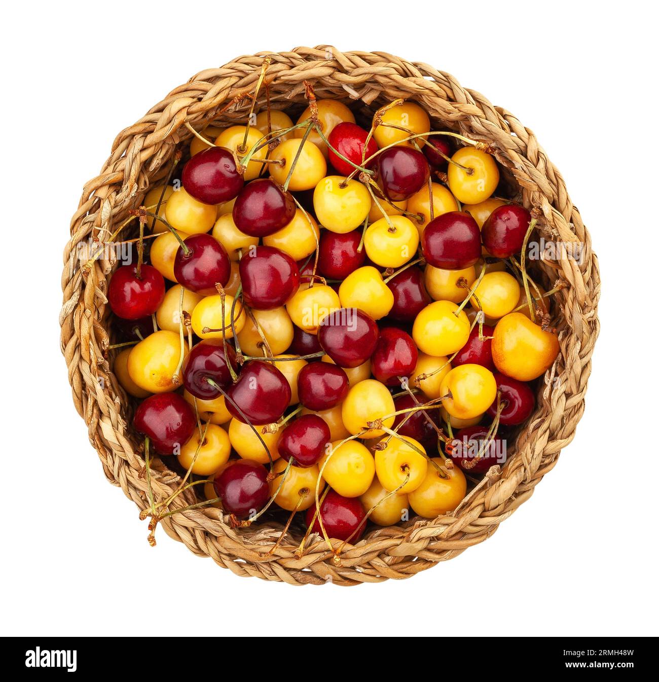 cherry mix path isolated on white Stock Photo - Alamy