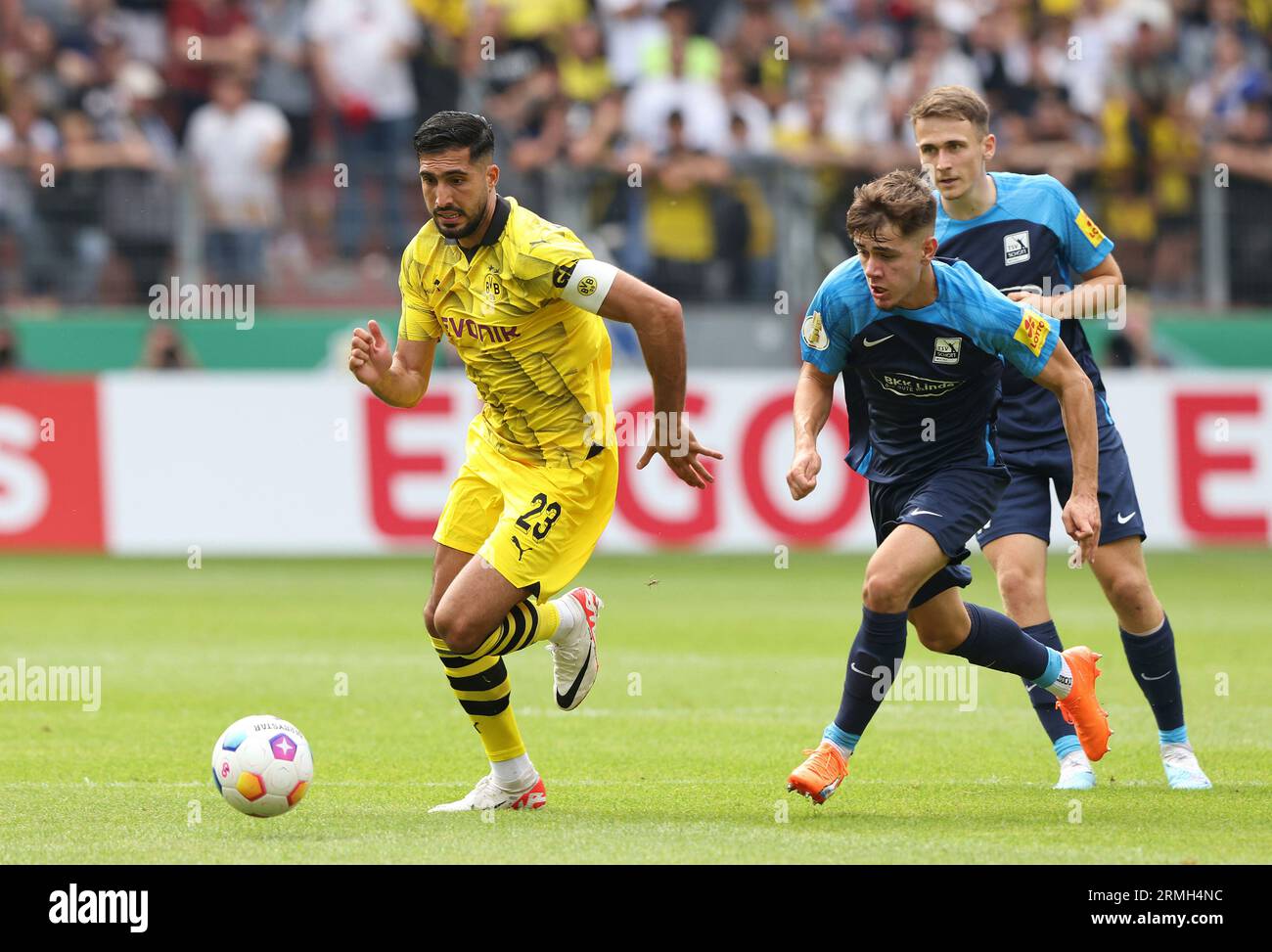 Mainz, Deutschland. 12th Aug, 2023. firo : 08/12/2023, football, soccer, DFB-Pokal, season 2023 ...